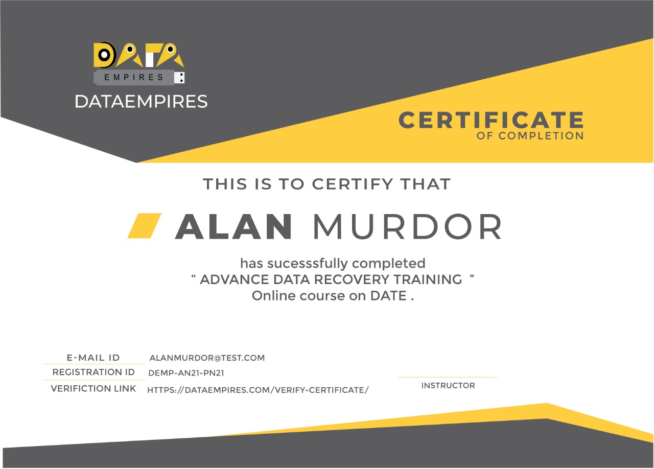 Verify Certificate - Data Empires